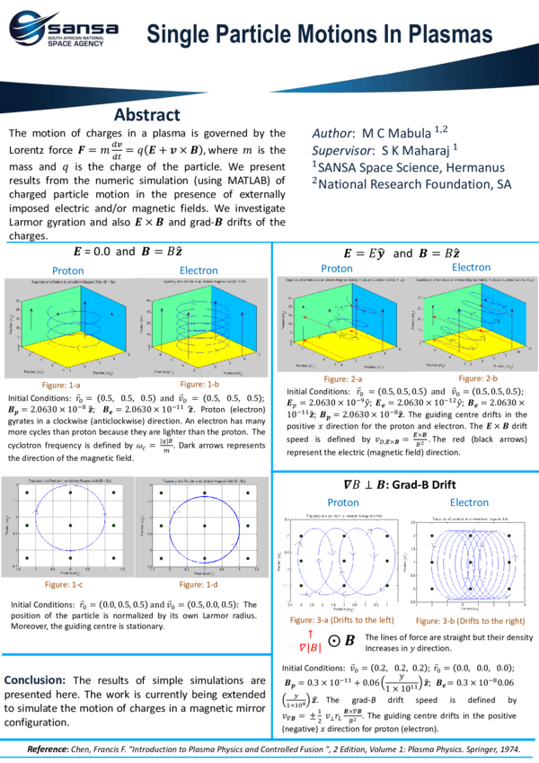 (PDF) Single Particle Motions In Plasmas