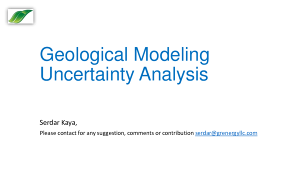 (PDF) Uncertainty Analysis in Geological Modeling