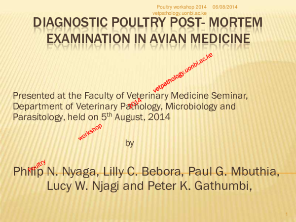 (PDF) DIAGNOSTIC POULTRY POST- MORTEM EXAMINATION IN AVIAN MEDICINE