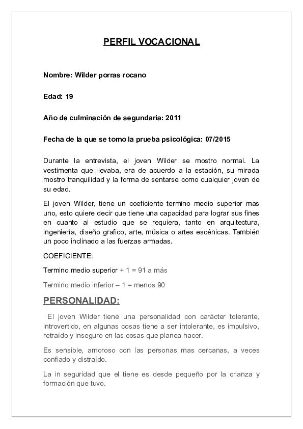 (DOC) PERFIL VOCACIONAL