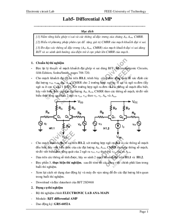 (PDF) Lab5 Differential AMP