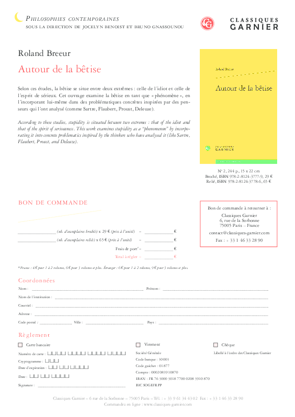 (PDF) Autour de la bêtise