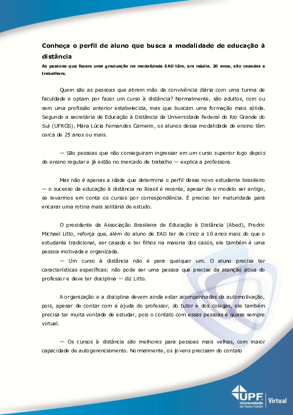 (PDF) Conheca o perfil do aluno