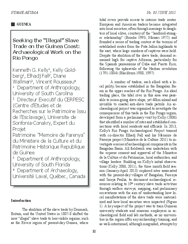 (PDF) 2015 Seeking the "illegal" slave trade on the Guinea Coast ...