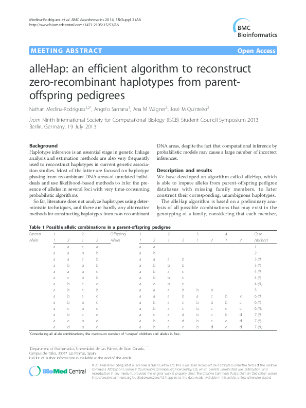 (PDF) alleHap: an efficient algorithm to reconstruct zero-recombinant ...