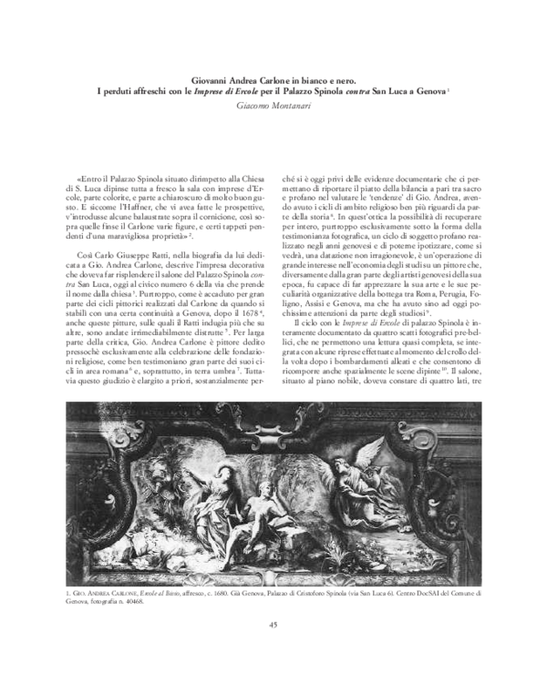 (PDF) Giovanni Andrea Carlone in bianco e nero. I perduti affreschi con ...