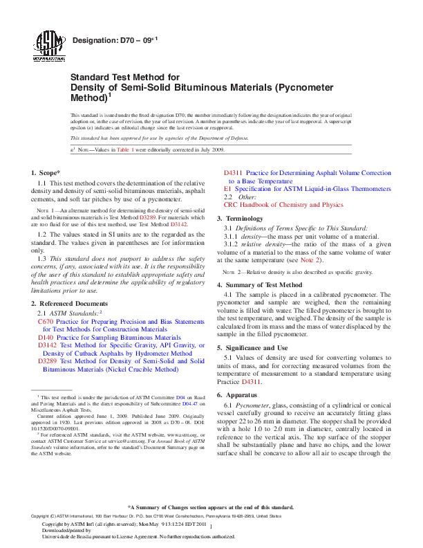 (PDF) Standard Test Method for Density of Semi-Solid Bituminous ...