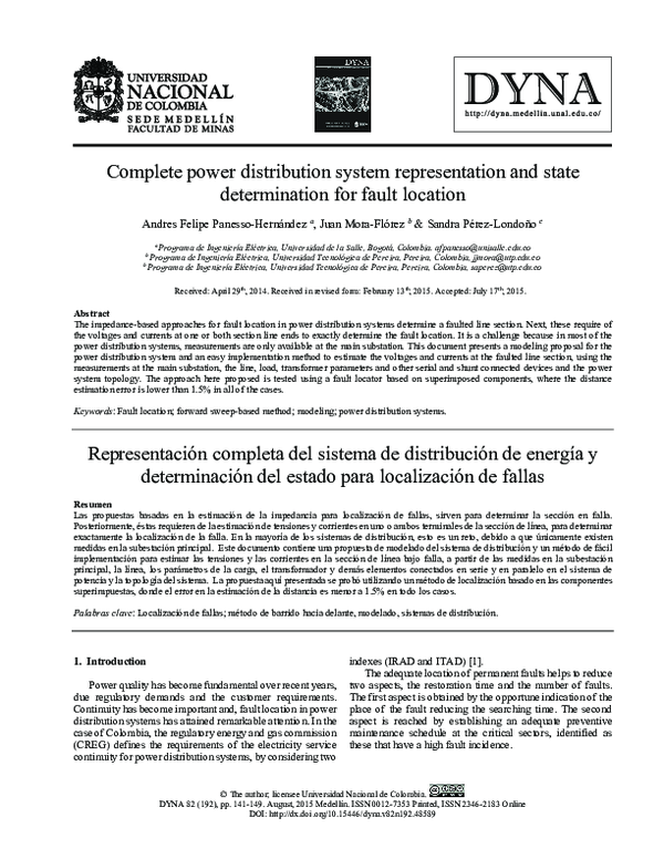 (PDF) Modeling Power Systems for Fault Location