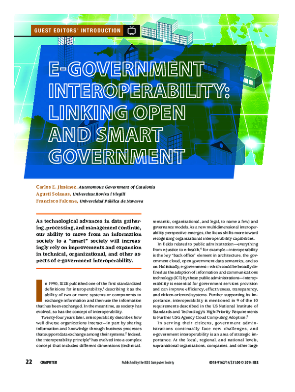 (PDF) E-Gov interoperability