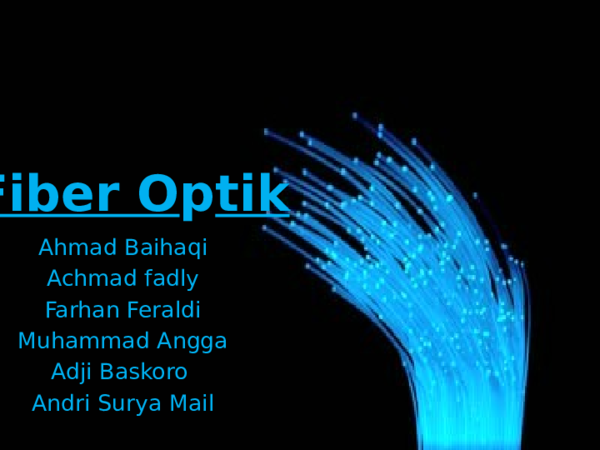 (PPT) fiber optic