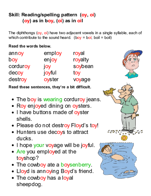 (PDF) Lesson 51 Variant Vowel Pattern (oy, oi)