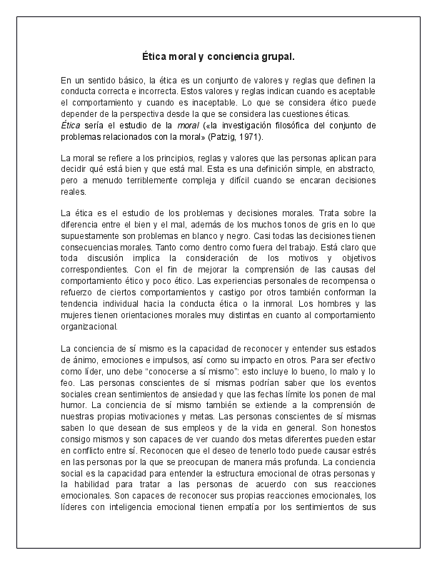 (DOC) Ética moral y conciencia grupal