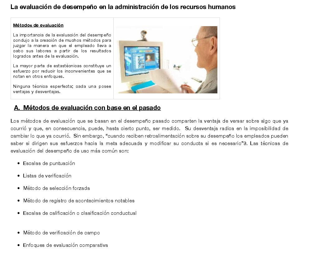 (PDF) Métodos de evaluacion de desempeno en la administracion de recursos humanos