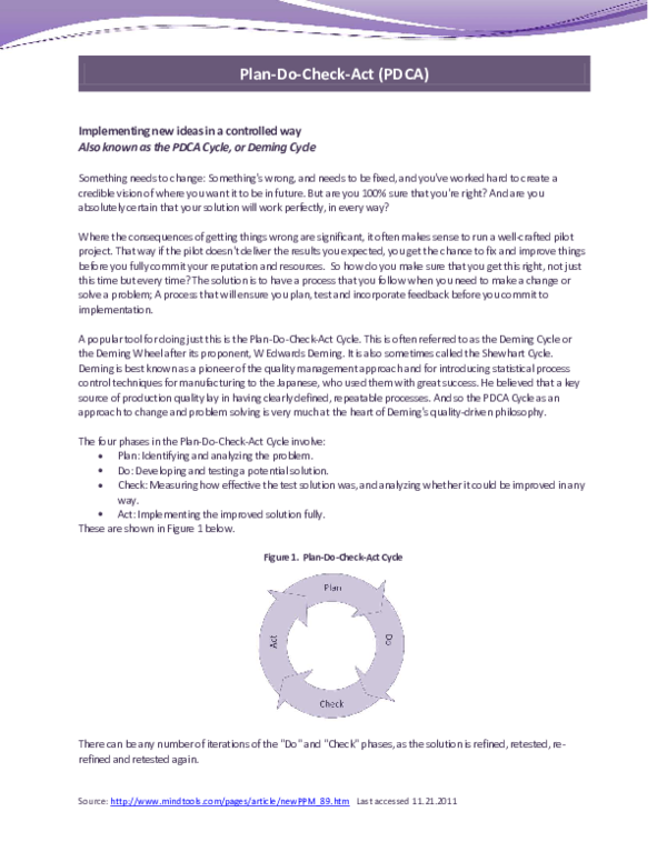 (PDF) Plan do check act