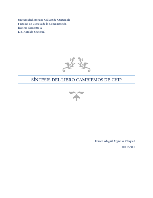 Doc Sintesis Cambiemos De Chip