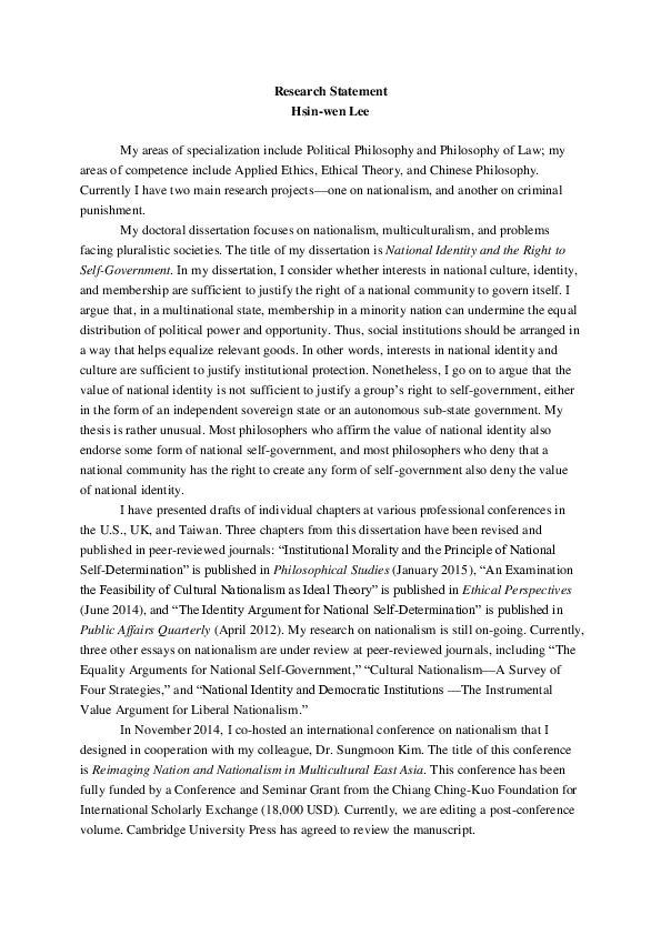 (PDF) Research Statement 2015