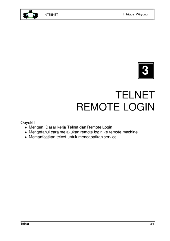 (PDF) Internet-3-telnet-remote-login