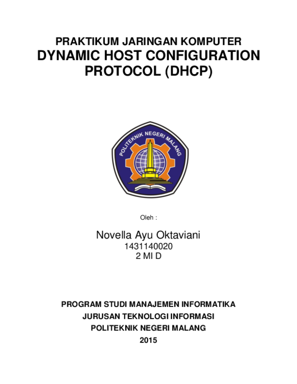 Pdf Praktikum Dynamic Host Configuration Protocol Dhcp