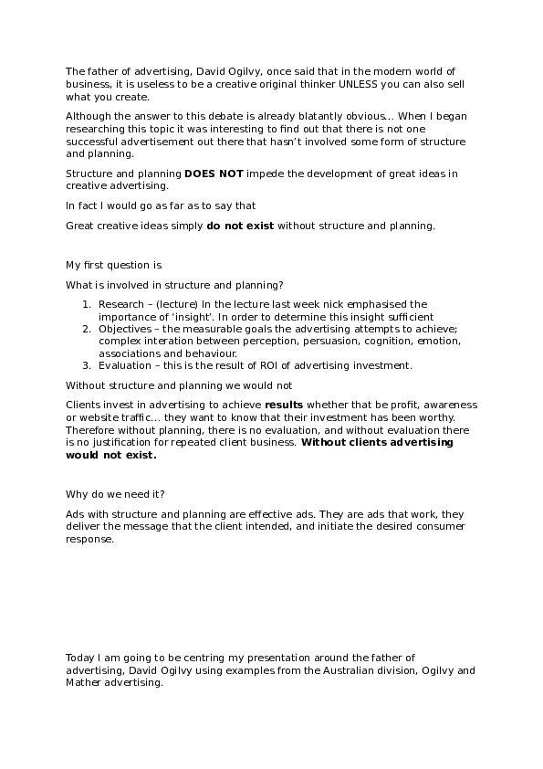 (DOC) What is Ogilvy PR Speech