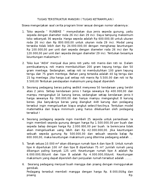 TUGAS TERSTRUKTUR MANDIRI