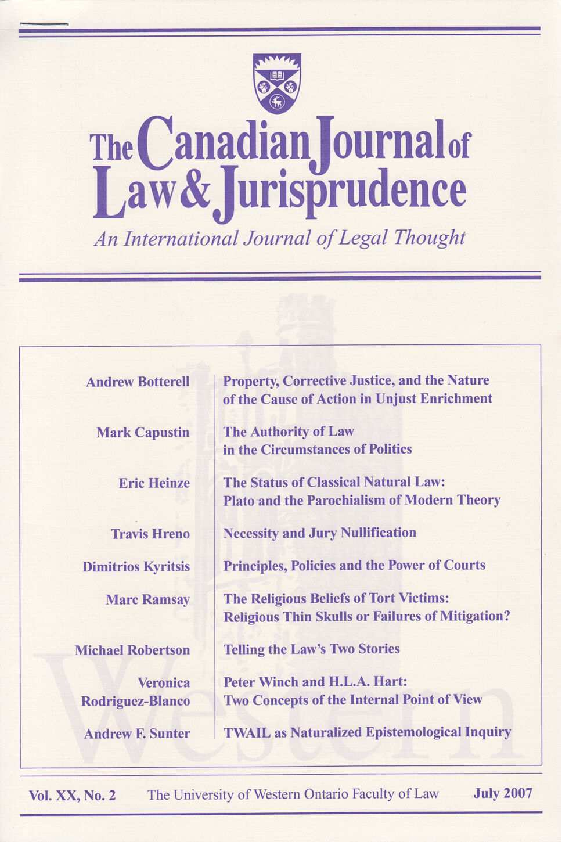 (PDF) ‘The Status of Classical Natural Law: Plato and the Parochialism ...