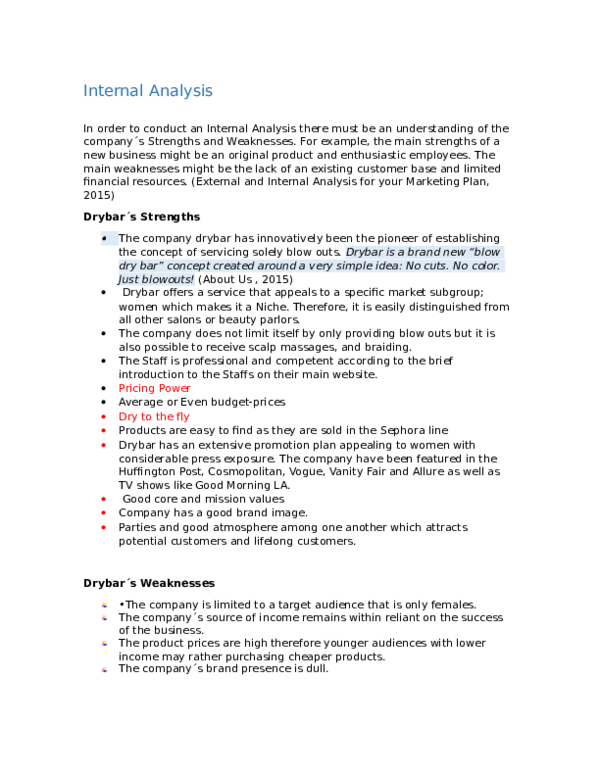 (DOC) Internal Analysis