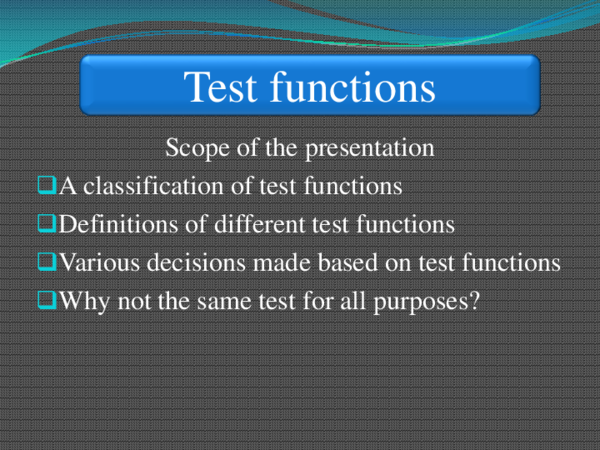 (PDF) Test Function
