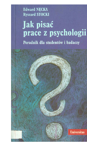 (PDF) Jak pisać prace naukowe z psychologii - E. Nęcka, R. Stocki