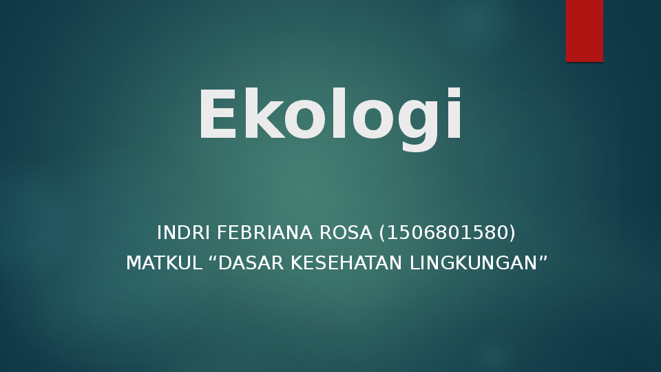 Ppt Ppt Ekologi Daskesling