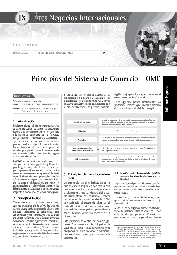(PDF) Principios del comercio omc