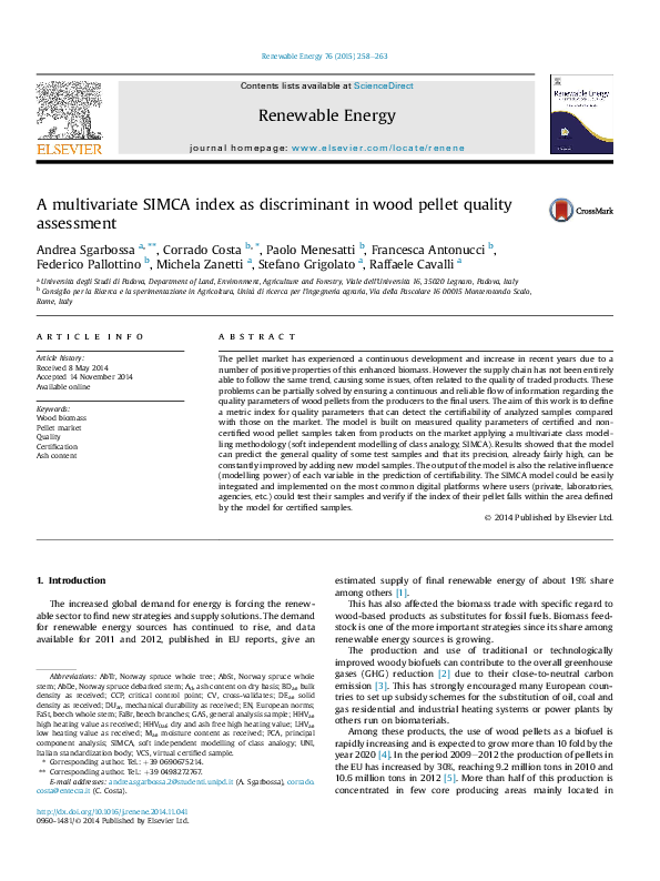 (PDF) A multivariate SIMCA index as discriminant in wood pellet quality ...