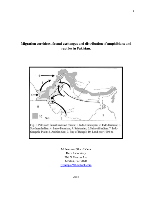 (PDF) Migration corridors, faunal exchanges and distribution of ...