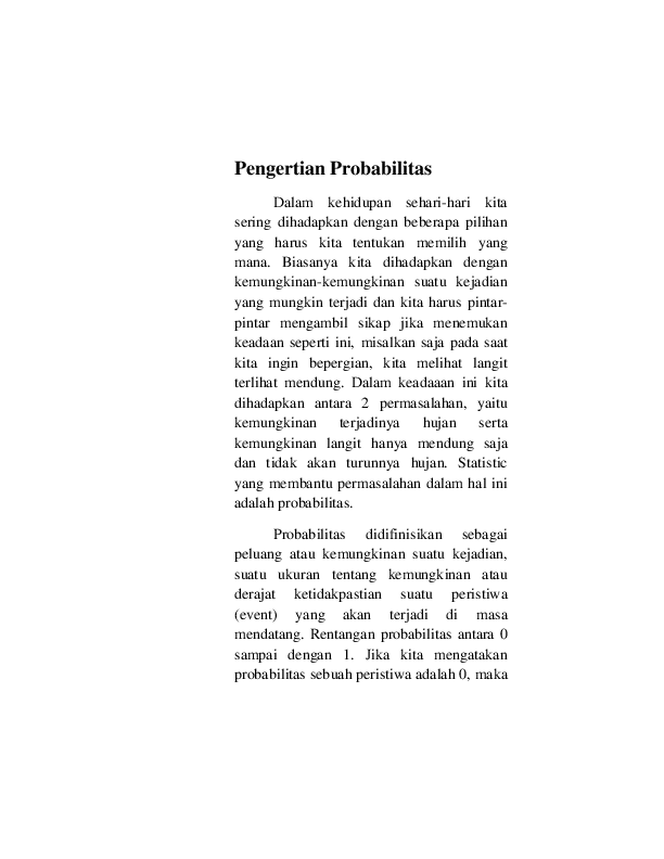 (PDF) Pengertian Probabilitas