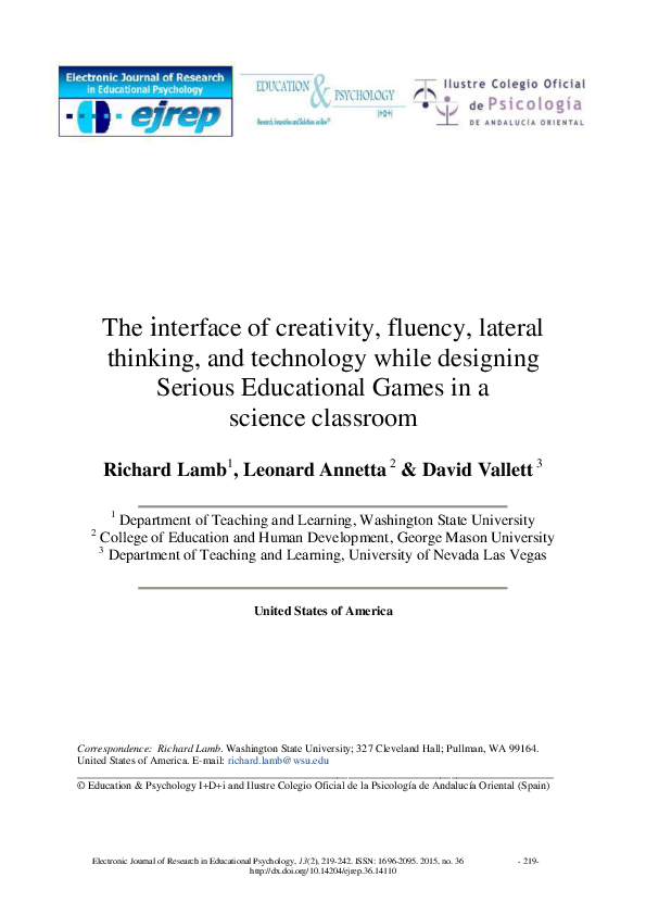 (PDF) The interface of creativity, fluency, lateral thinking, and ...