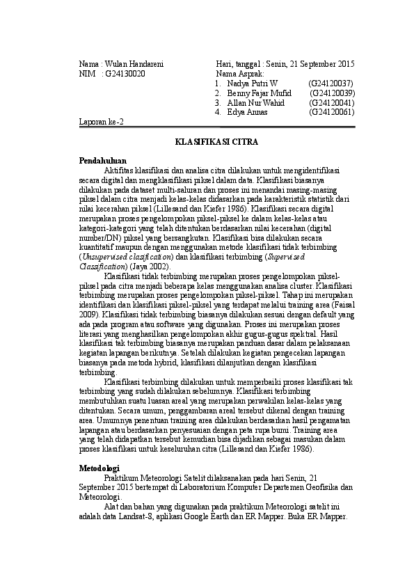 (DOC) KLASIFIKASI CITRA