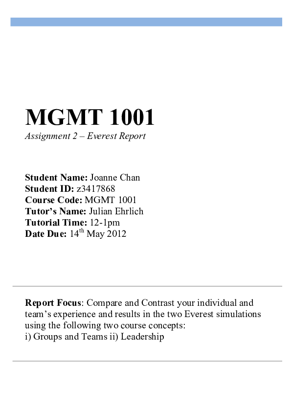 (PDF) EVEREST REPORT (1) Joanne's