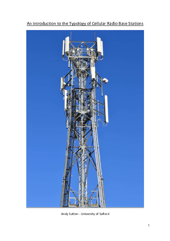 (PDF) An Introduction to the Typology of Cellular Radio Base Stations