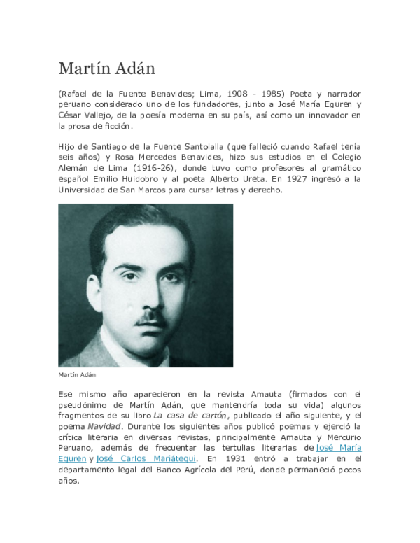 (DOC) Biografia de martin adan