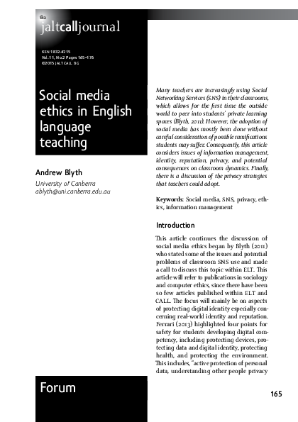(PDF) Social Media Ethics