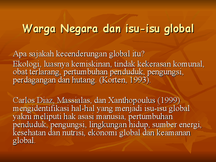 (PPT) Warga Negara dan isu-isu global