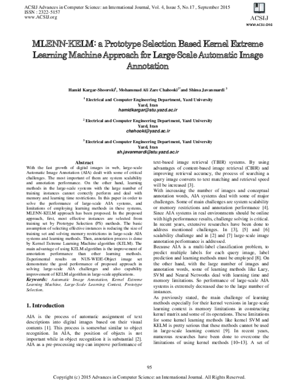 Pdf Mlenn Kelm A Prototype Selection Based Kernel Extreme Learning