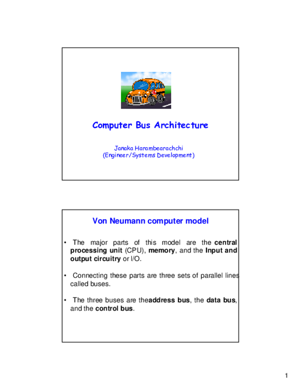 (PDF) Computer buses