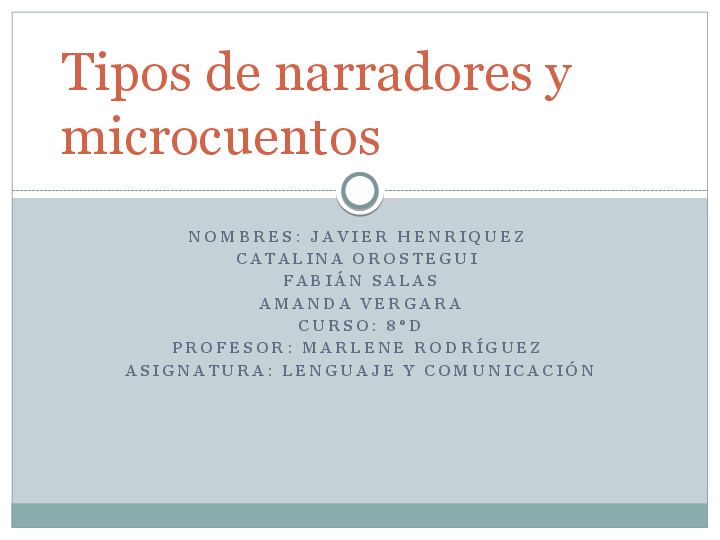 (PPT) Tipos de narradores y microcuentos