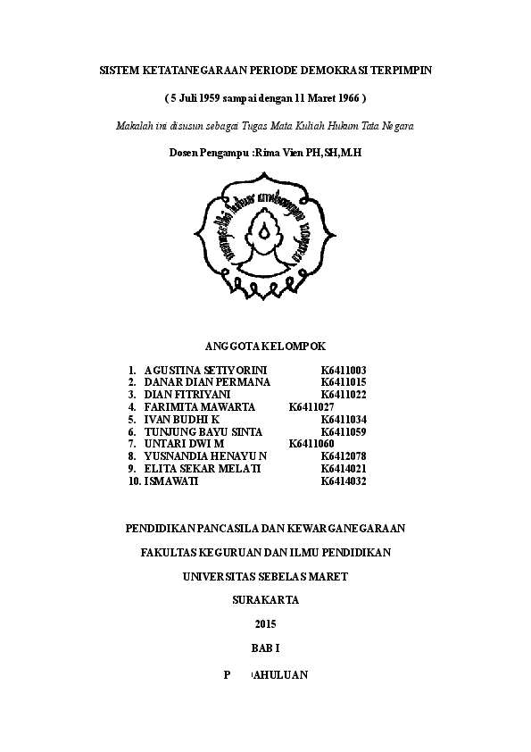 (DOC) sejarah ketatanegaraan Indonesia masa RIS sampai demokrasi terpimpin