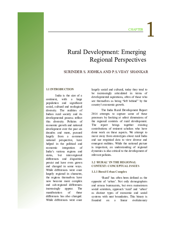 (PDF) India Rural Development Report 2014 - Introduction