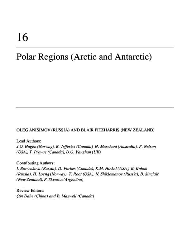 (PDF) Polar Regions (Arctic and Antarctic) 16