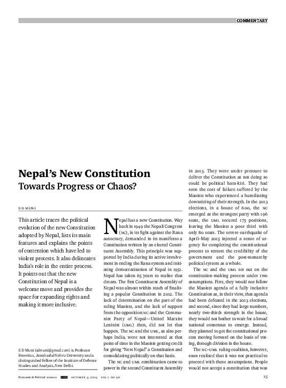 (PDF) Nepal Constitution