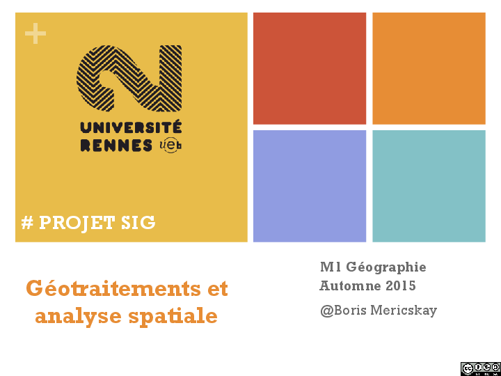 SIG et analyse spatiale : les géotraitements # M1 Géographie