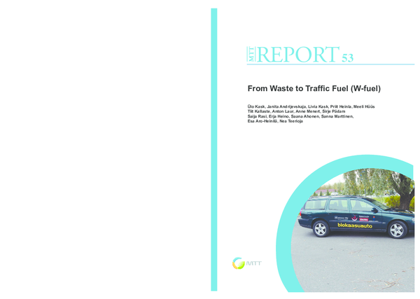 (PDF) From Waste to Traffic Fuel (W-fuel) | Tiit Kallaste, Ülo Kask ...