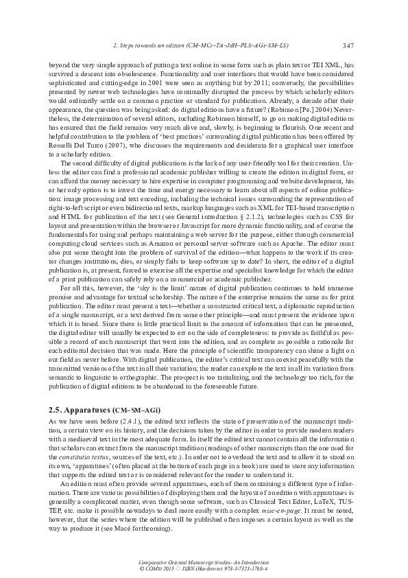 (PDF) "The Apparatus Criticus", in Comparative Oriental Manuscript ...